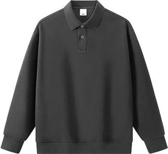 Generic Chemise confortable et fluide pour homme, coupe classique, style d&eacute;contract&eacute;, vintage, boutonn&eacute;, l&eacute;ger et respirant, t-shirts dext&eacute;rieur, gris fonc&eacute;, 