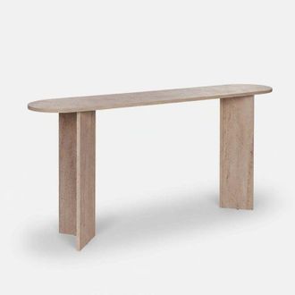 M&S Collection Minimalistisches Ovales Eingangskonsolentisch Sira - Beige