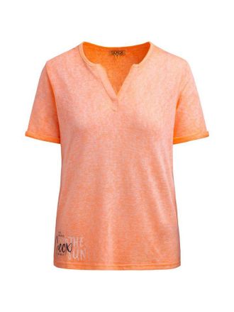 soccx V-Shirt mit fixierten Turn-Up-&Auml;rmeln
