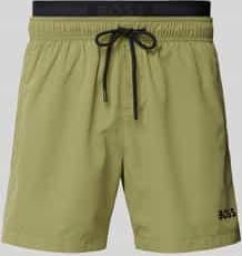 HUGO BOSS Relaxed Fit Badeshorts mit Label-Print Modell AMUR