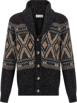 Brunello Cucinelli Herren, Strickwaren, Mehrfarbig, MGröße