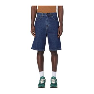 Carhartt Work in Progress Homme, Shorts, Bleu, Taille: XS Jean en denim blanc à jambes droites
