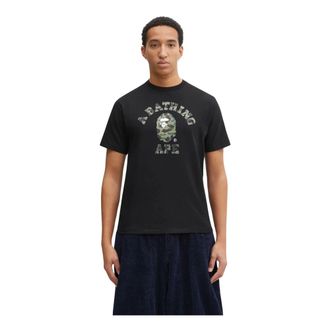 A Bathing Ape 1st Camo College T-Shirt - - Tops - Herren - Schwarzk - XL