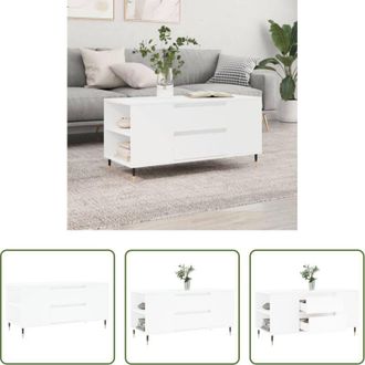 vidaXL vidaXL Stauraum Couchtisch - Couchtisch Wei&szlig; 102x44,5x50 cm Holzwerkstoff
