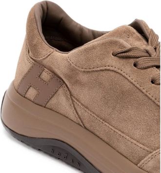 Hogan Suede Low-Top Sneaker - Brown