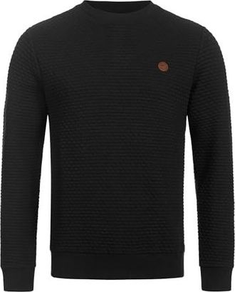 Indicode Hommes Dash Pullover | Pull &agrave; col Rond Black XL