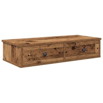 vidaXL Vidaxl - tag&egrave;re murale avec tiroirs vieux bois bois ding&eacute;nierie