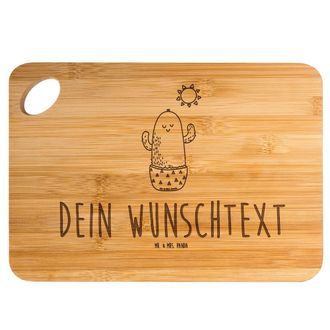 Mr. & Mrs. Panda Personalisiertes Schneidebrett Kaktus Sonne - Personalisierte Geschenke, Ehebruch, Scheidung, Holzbrettchen mit Namen, Motivation, Fr&uuml;hst&uuml;cksbrett, Ho