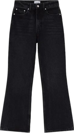 Ganni Femme, Jeans, Noir, Taille: W30 Pantalon en coton