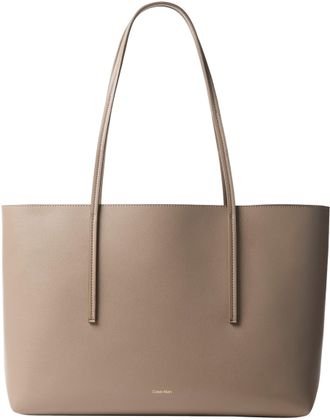 Calvin Klein Damen Foil Logo Tote W/Pouch LV04F3274G, Braun, Einheitsgr&ouml;&szlig;e