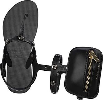 UZURII | Mystique Mini Bag - Zwart | Tongs pour femme | Sandales confortables et &eacute;l&eacute;gantes faites &agrave; la main | Pour int&eacute;rieur et ext&eacute;rieur 41/42