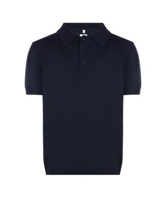 Au Printemps Paris Dolo-Baumwoll Polo - Blau