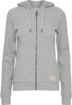 Oxmo OXLova Damen Sweatjacke Kapuzenjacke Hoodie mit Kapuze, Größe:XS, Farbe:Light Grey Melange (200686)