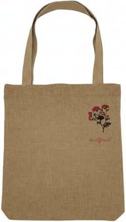 Fabulous Sac Shopping Tote Bag Aspect Lin - Be Different Bouquet de Fleurs Oeillets Dessin - Sac de Courses Toile Epaisse 360g Beige Naturel Cabas Port&eacute; Epaule