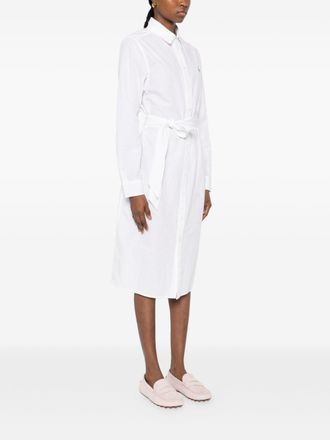 Polo Ralph Lauren Womens Midi Dress White Cotton