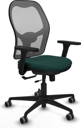 Piqueras y Crespo B&uuml;rostuhl mit 3D-Armen, h&ouml;henverstellbare Lendenwirbelst&uuml;tze, ausgestattet mit Syncro/Translack und Schaumstoff, Grau/Flaschengr&uuml;n