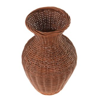 BESPORTBLE Bambusvase Geflochten Tischvase Handgefertigt Nat&uuml;rlich Rustikal Bambus Dekovase f&uuml;r Trockenblumen Wohnzimmer Schreibtisch Dekoration