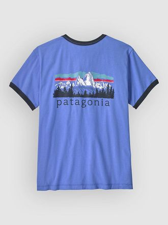 Patagonia Fitz Roy Foothills Ringer T-Shirt bleu