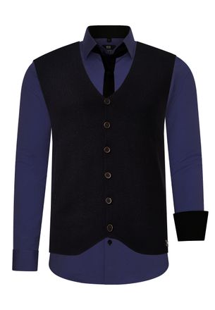 Rusty Neal Hemd mit Weste und Krawatte 3-teilig