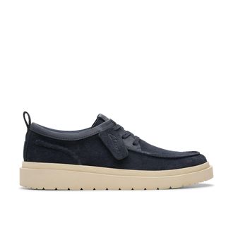 Clarks Unisex Polden Moc Shoes, Navy Suede, 42.5 EU