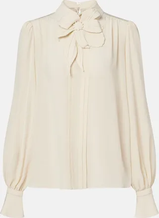 Valentino Bluse aus Cr&ecirc;pe de Chine aus Seide