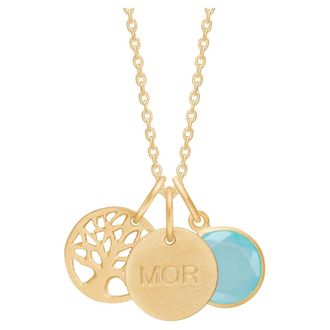 Frk. Lisberg Femme, Accessoires, Jaune, Taille: L Collier M&egrave;re avec Arbre de Vie