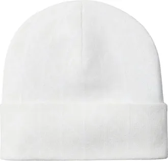 Calvin Klein unisex, Accessoires, Blanc, Taille: ONE Size Emblem Logo Beanie