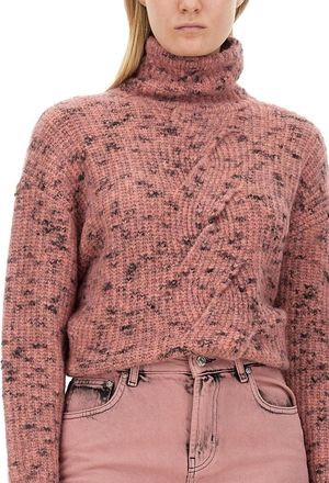 Moschino Turtleneck Knit Sweater - Pink