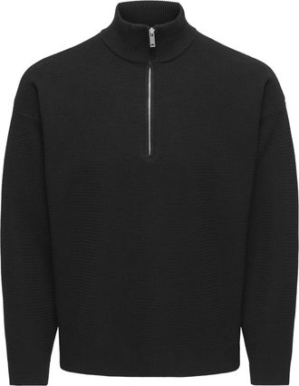 Only & Sons Onsview Ls Jaquard 1/2 Zip Ds Noos