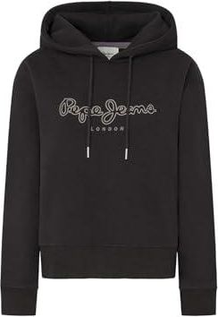 Pepe Jeans London Frida Hoodie Maillot de surv&ecirc;tement, Noir (Black), L Femme