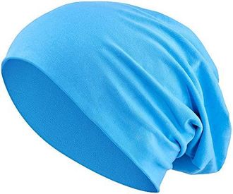 Balinco Jersey Coton élastique Long Slouch Beanie Unisexe Bonnet Heather en 35 Couleurs différentes (3) (Turquoise)