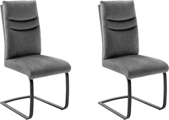 M&ouml;belando Freischwinger >GIBARA< 2er-Set Schwingstuhl GIBARA mit Griff? modernes Design, Vintage-Veloursoptik und Robustes Gestell. Belastbar bis 120 kg, Ma&szlig;e: 