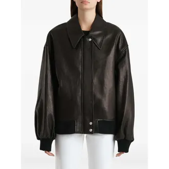 Khaite Lambskin Leather Jacket - Black
