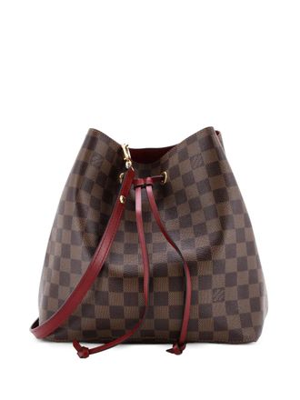 Louis Vuitton NeoNoe Handbag Damier with Leather MM bucket bag - Marron
