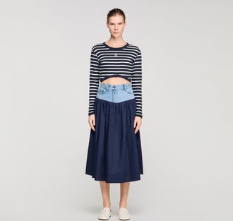 Sandro Jupe longue bimati&egrave;re