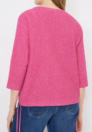 Cecil 3/4 Arm-Pullover mit seitlicher Raffung und Bindeb&auml;ndern