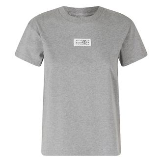 Maison Margiela Logo Patch T-Shirt - - Tops - Damen - Grau - XS
