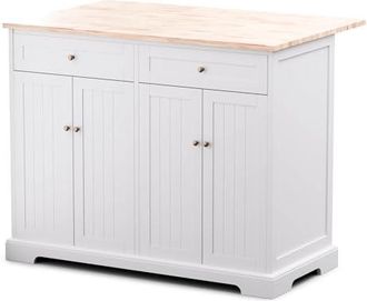 Blumfeldt &Icirc;lot de Cuisine ETSU - Plan de Travail Extensible, 2 Tiroirs & 4 Portes, Design Intemporel, Rangement Organis&eacute;, Polyvalent pour Petites Cuisines, 106,