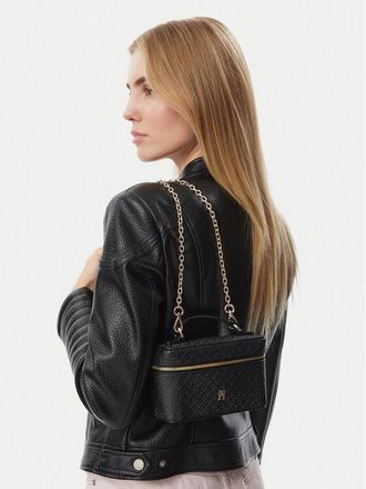 Tommy Hilfiger Handtasche Th Icon Chain Vanity Bag Mono AW0AW19021 Schwarz