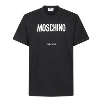 Moschino Logo Print T-Shirt - - Tops - Herren - Schwarzk - M