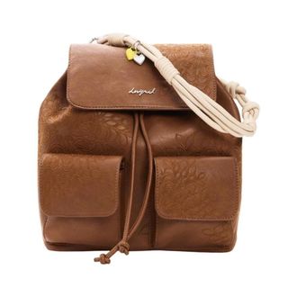 Desigual Femme, Sacs, Brun, Taille: ONE Size Sac &agrave; dos avec bandouli&egrave;re et poches multiples