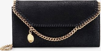 Stella McCartney Falabella Shaggy Deer fabric wallet - STELLA MCCARTNEY - gender_Woman