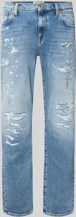 Replay Straight Fit Jeans im Destroyed-Look Modell AIDEEN