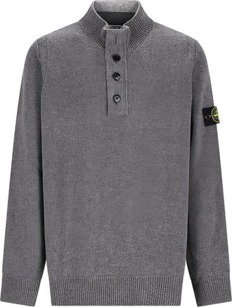 Stone Island Langärmeliges Poloshirt - Grau