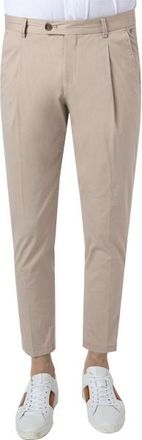 Hiltl Herren Bundfaltenhose beige Baumwolle