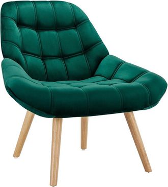 Vente-Unique Sessel - Samt - Gr&uuml;n - LUOSTO