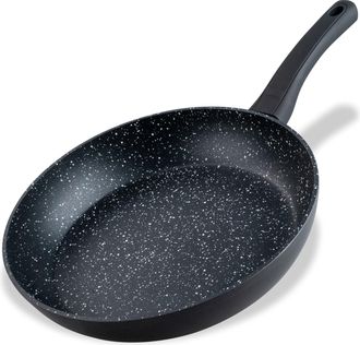 Fackelmann Fackelmann Bratpfanne Marble 28 cm, Antihaft-Pfanne aus 90% recyceltem Aluminium mit ergonomischem Kunststoff-Griff, gro&szlig;e Induktionspfanne zum Kochen
