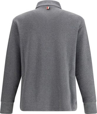 Thom Browne Cotton Knit Polo Shirt - Gray