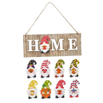 Soimiss Dekoratives Türschild Holz Wechselbare Willkommenstafel Wanddeko Warmes Design Wohnraum