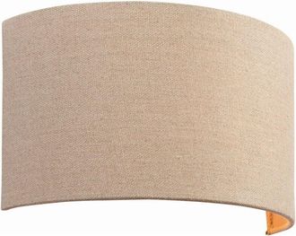 Endon Lighting Obi - 1 Applique Murale Lumineuse Up & Down Tissu Lin Naturel, Coton, E27 - Endon